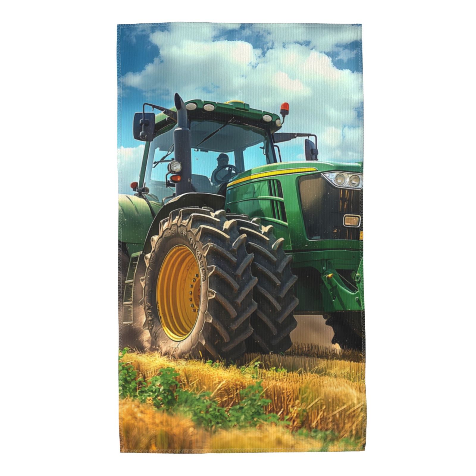 Balery Green Tractor Field Toalla de Microfibra Premium con Estampado ...