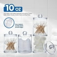 PortableOut Vanity Jar Storage Set, Clear Plastic Canisters with Lids ...