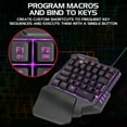 ENHANCE One Handed Keyboard Mini Gaming Keypad - 7 Color LED Backlit ...