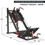 syedee Leg Exercise Machine, 1380 Lbs Leg Press Hack Squat Machine ...