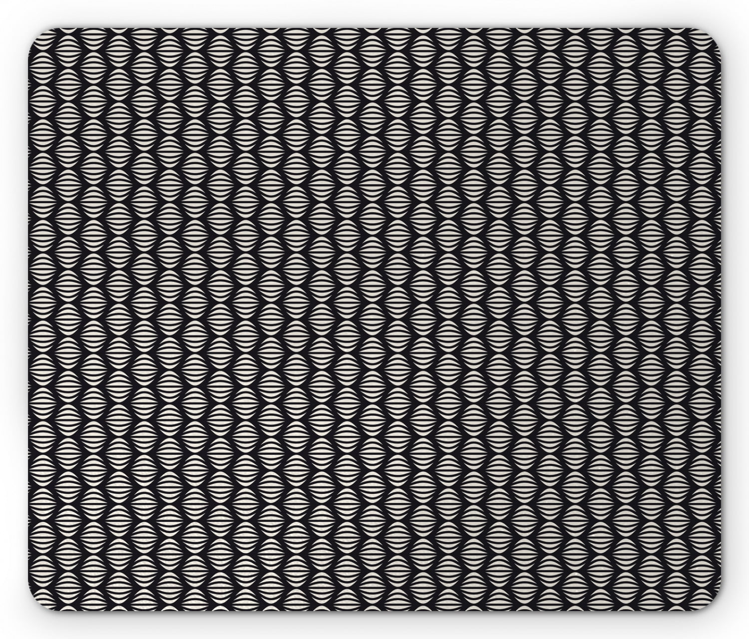 Abstract Mouse Pad, Wavy Lines Pattern Geometric Striped Design Oval ...