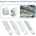 (12-Pairs) Single Pin FA8 Tombstone - Non-Shunted T8/T10/T12 LED Socket ...