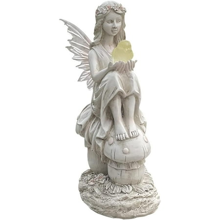 Elf Girl Statue, Fairy Resin Sculpture, Solar Fairy Garden Statue ...