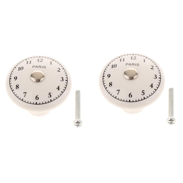 Ornate White and Black Numbers Ceramic Knobs For Cabinets & Cupboards ...