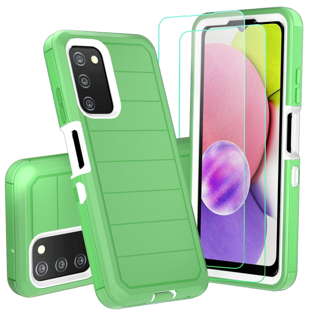 NIFFPD Samsung Galaxy A03S Case with Screen Protector Tough Rugged ...