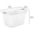 (2 Pcs) 2.7 Bushel Extra Large Plastic Laundry Basket with 2 Carry ...