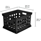Sterilite Stackable Office Storage File Crate, Plastic, Black, Set of 6 ...