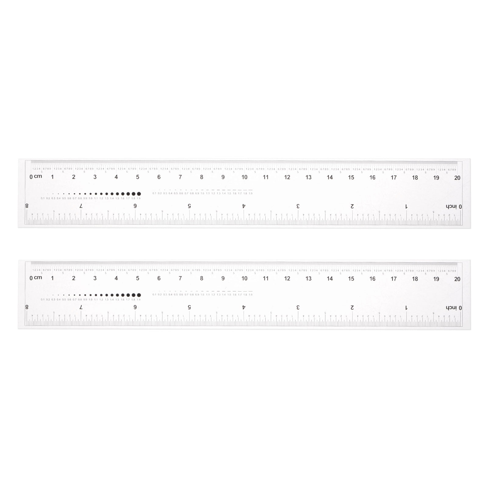 2uds Película Flexible Regla 8 Pulgadas 0,1mm Escala PET Plástico ...