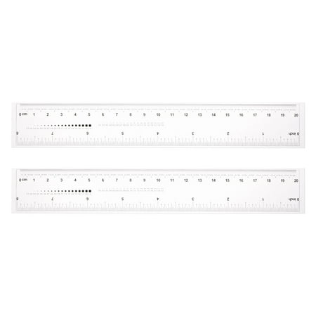Flexible Ruler 8 Inch 0.1mm Scale PET Plastic Covered Thickened Film ...