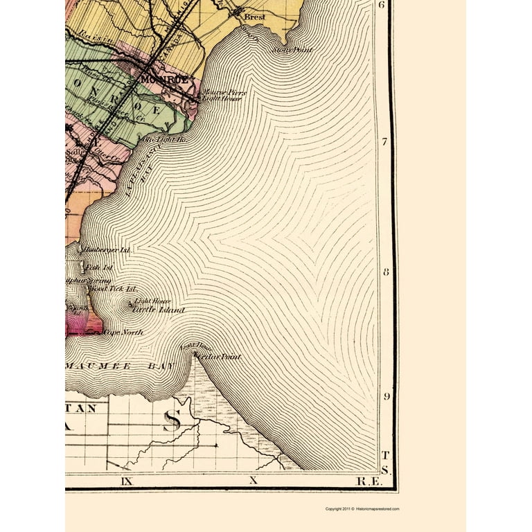 Monroe County Michigan Map