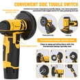 12V Cordless Angle Grinder, 19500 RPM High Speed, Dual Battery, Multi ...