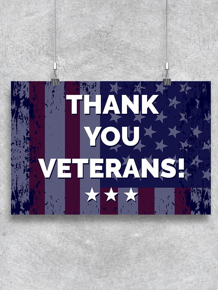 Thank You Veterans Poster Poster -Image by Shutterstock - Walmart.com