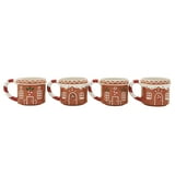 Holiday Time Gingerbread House Stackable Stoneware Mug with Metal Rack ...