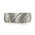 Primal Steel Titanium Swirl Design 8mm Satin Band - Walmart.com