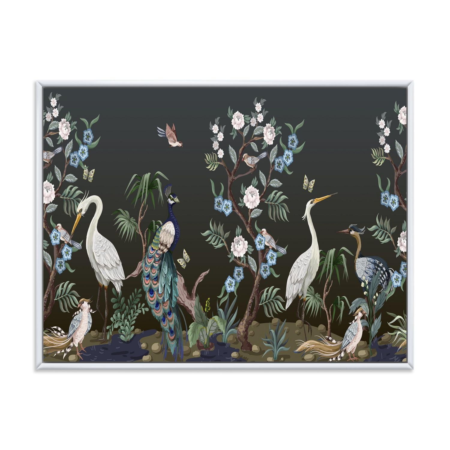 Click here for Designart Chinoiserie With Birds And Peonies Iv Fl... prices