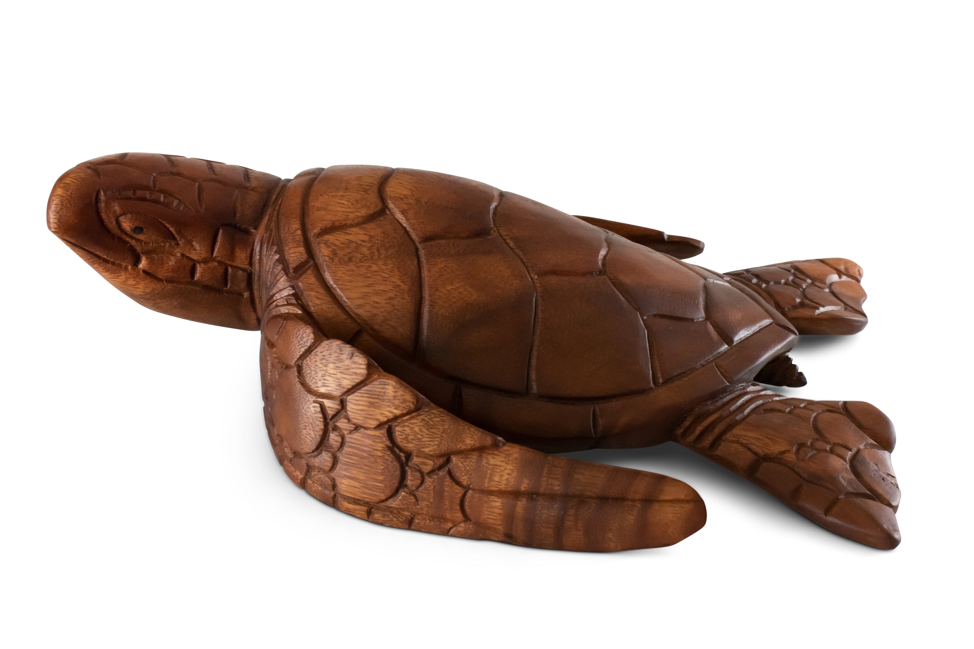 Wooden Hand Carved Sea Turtle Tortoise Statue Figurine Sculpture ...