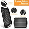 2Pcs Large Nonslip Serving Tray with Handles, Silicone Grippy Dots Lap ...