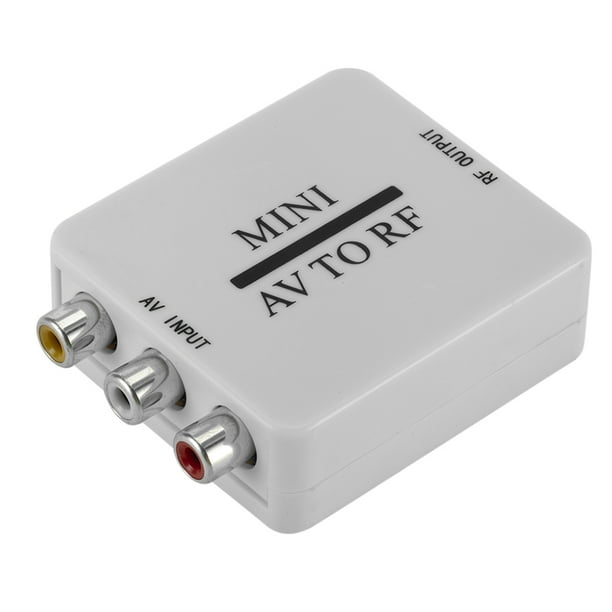 AV portátil a RF Mini HD Video Converter Adapter Box RF Amplificador TV ...