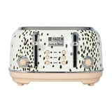 HADEN Retro Margate Poodle & Blonde 4-Slice Wide Slot Toaster, Spotted ...