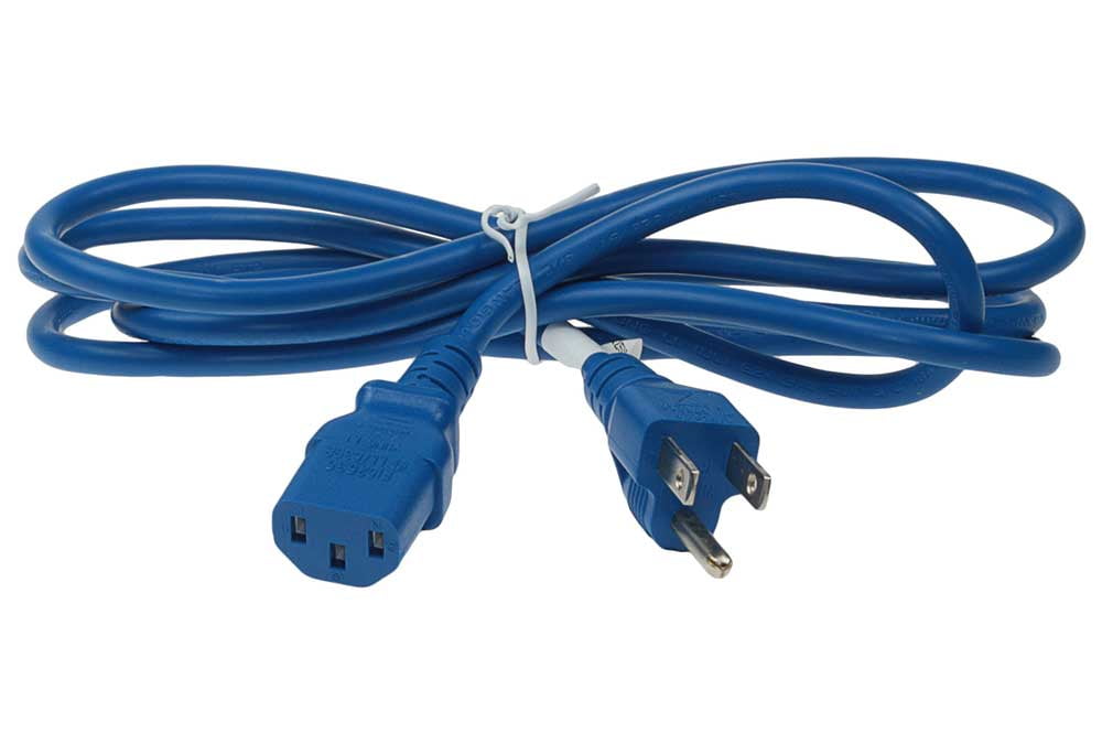 SF Cable NEMA 5-15P to C13 Standard Power Cord, 6 feet - 18 AWG - Blue ...