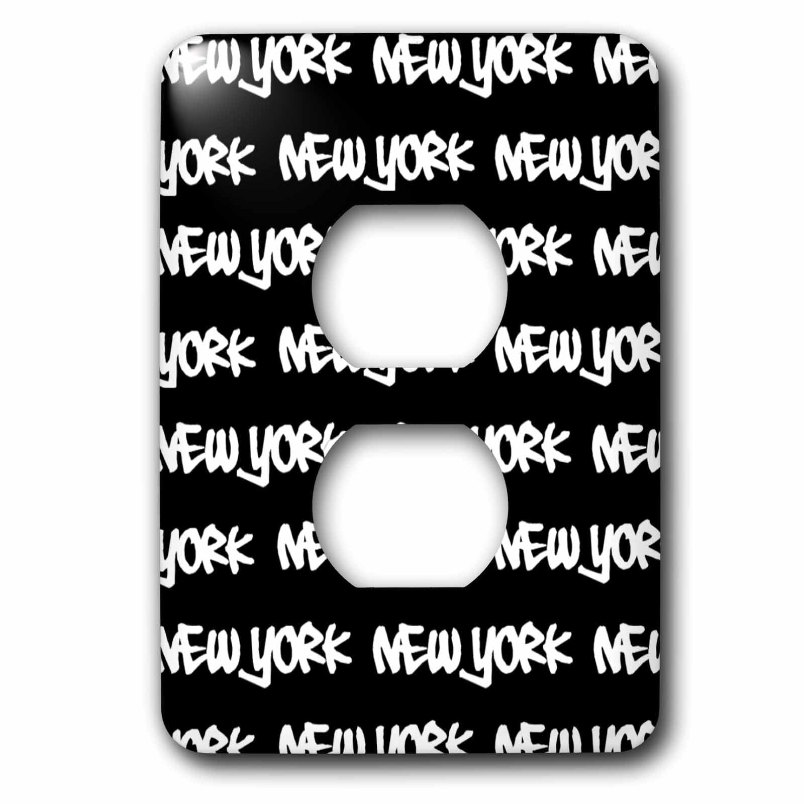 New York text design - white words on black - NY city souvenir NYC cool ...