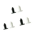 Tibvox 100Pcs/set Black and White Rivet Clips Plastic Push Pins Plastic ...