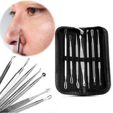 Face Care Stainless Steel Skin Remover Kit Blackhead Blemish Acne ...