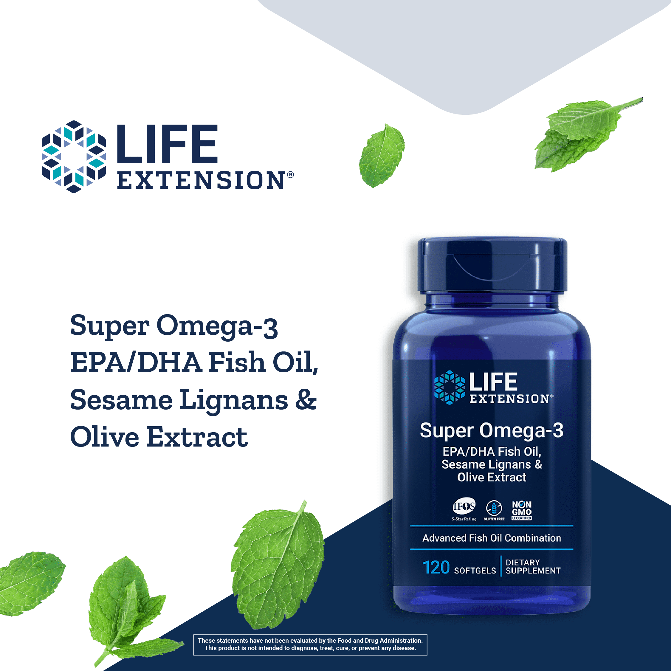 Buy Life Extension Omega Foundations Super Omega-3 Softgels, 120 Ct ...