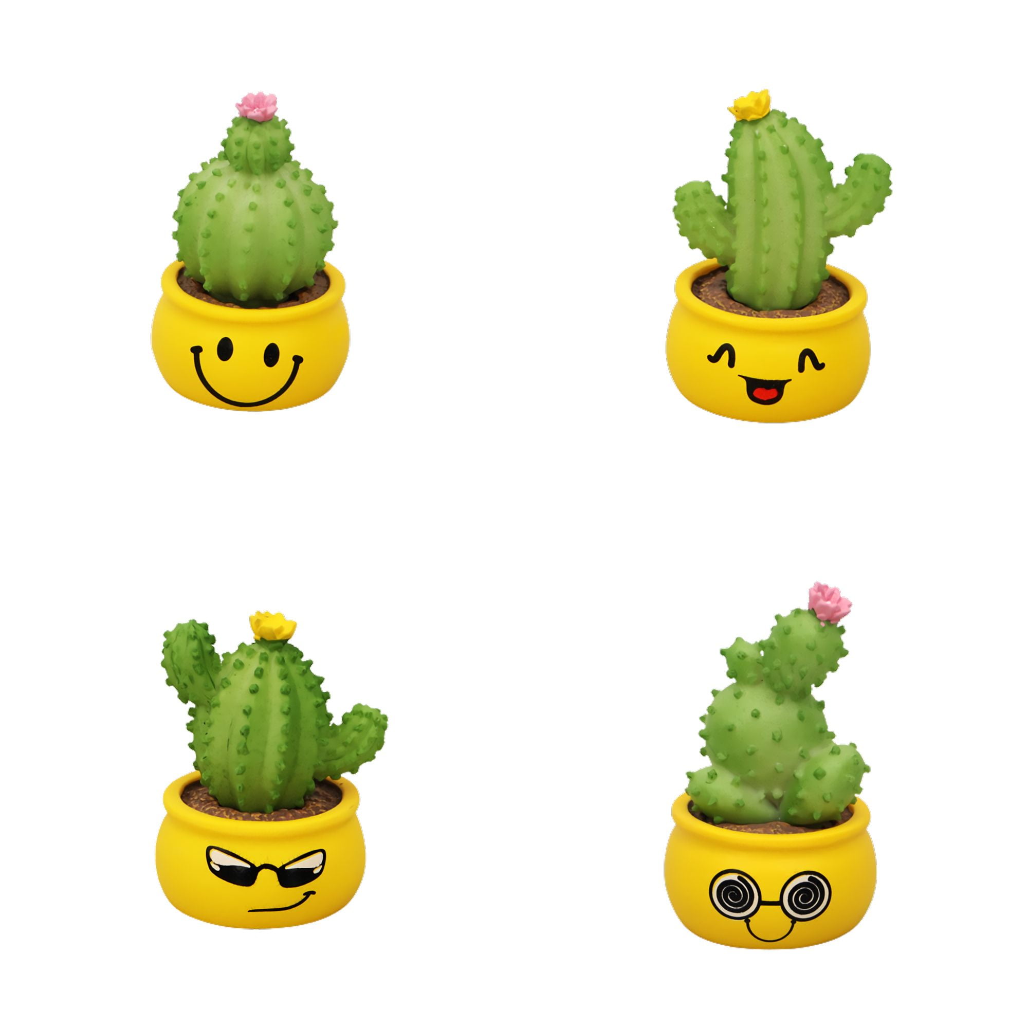 Sheebo Office Desk Décor Ornament Cute Plant Bobblehead Cactus ...