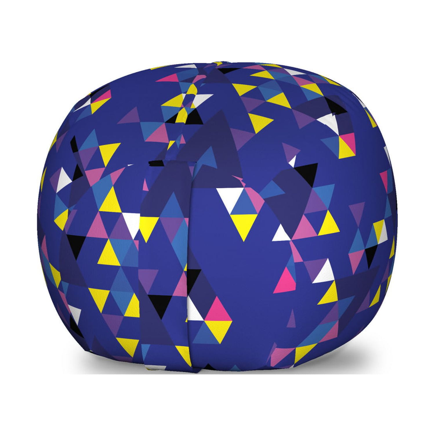 Abstract Art Storage Toy Bag Chair, Geometric Style Triangle Shapes in ...