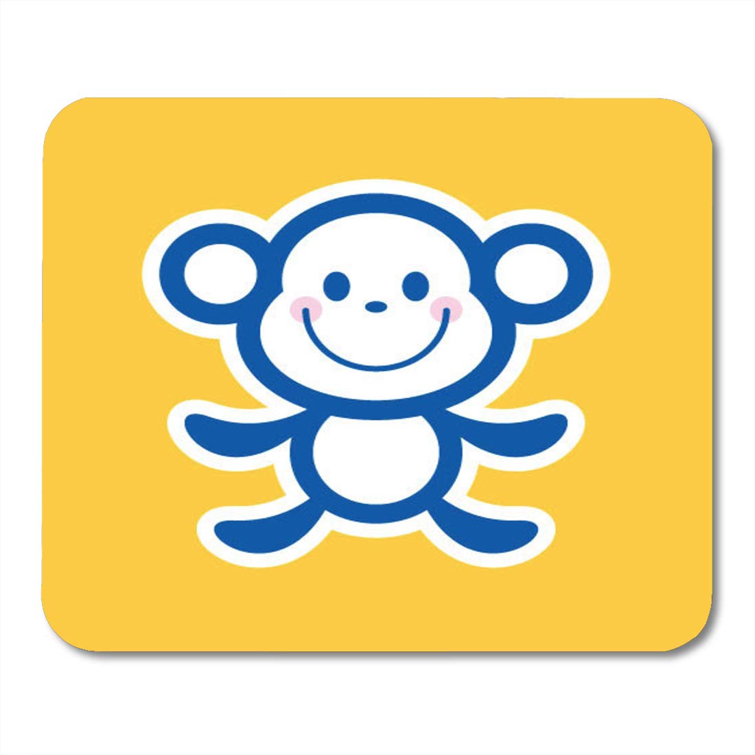 LADDKE Yellow Simple Cartoon of Cute Monkey Character for Symbol ...