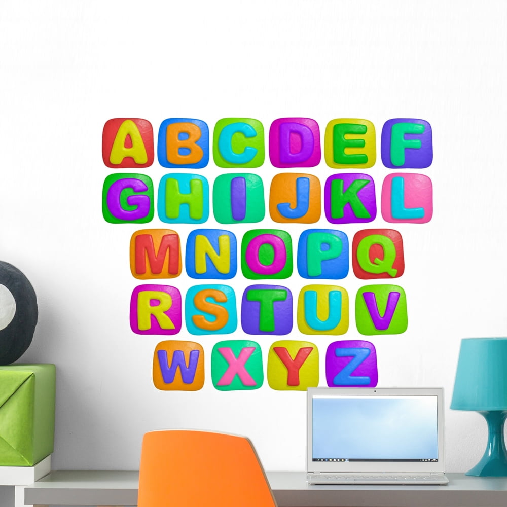 Alphabet Wall Mural by Wallmonkeys Peel and Stick Graphic (24 in W x 20 ...