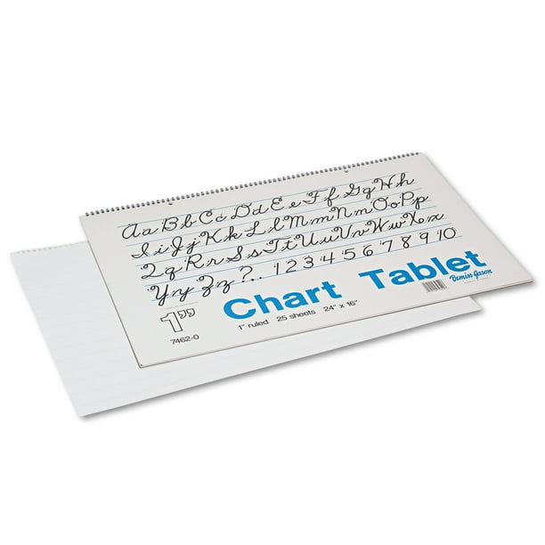 Pacon Chart Tablet, 1" Ruled, 24" x 16", White, 25 Sheets - Walmart.com