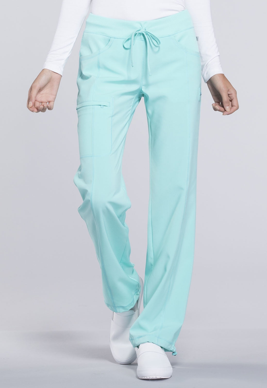 Cherokee Infinity Women Scrubs Pant, Low Rise Straight Leg Drawstring ...