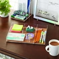 Pen+Gear 4 Grids Organization Tray with Cork Tile, Clear, 1 Pack ...