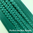 Jade Green Braiding Hair Pre stretched Box Braid Kanekalon Braiding ...