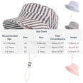 CHUMUD Baby Sun Hat, Toddler Striped Print Bucket Hat with Chin Strap ...