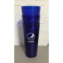 Classic Pepsi Script Logo Royal Blue Plastic Tumblers Set of 4 - 16oz ...