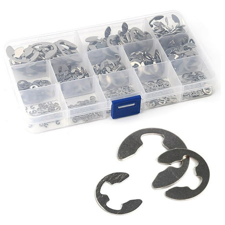 400pcs 304 Stainless Steel E Type Circlip Retaining Ring E-Clip Circlip ...