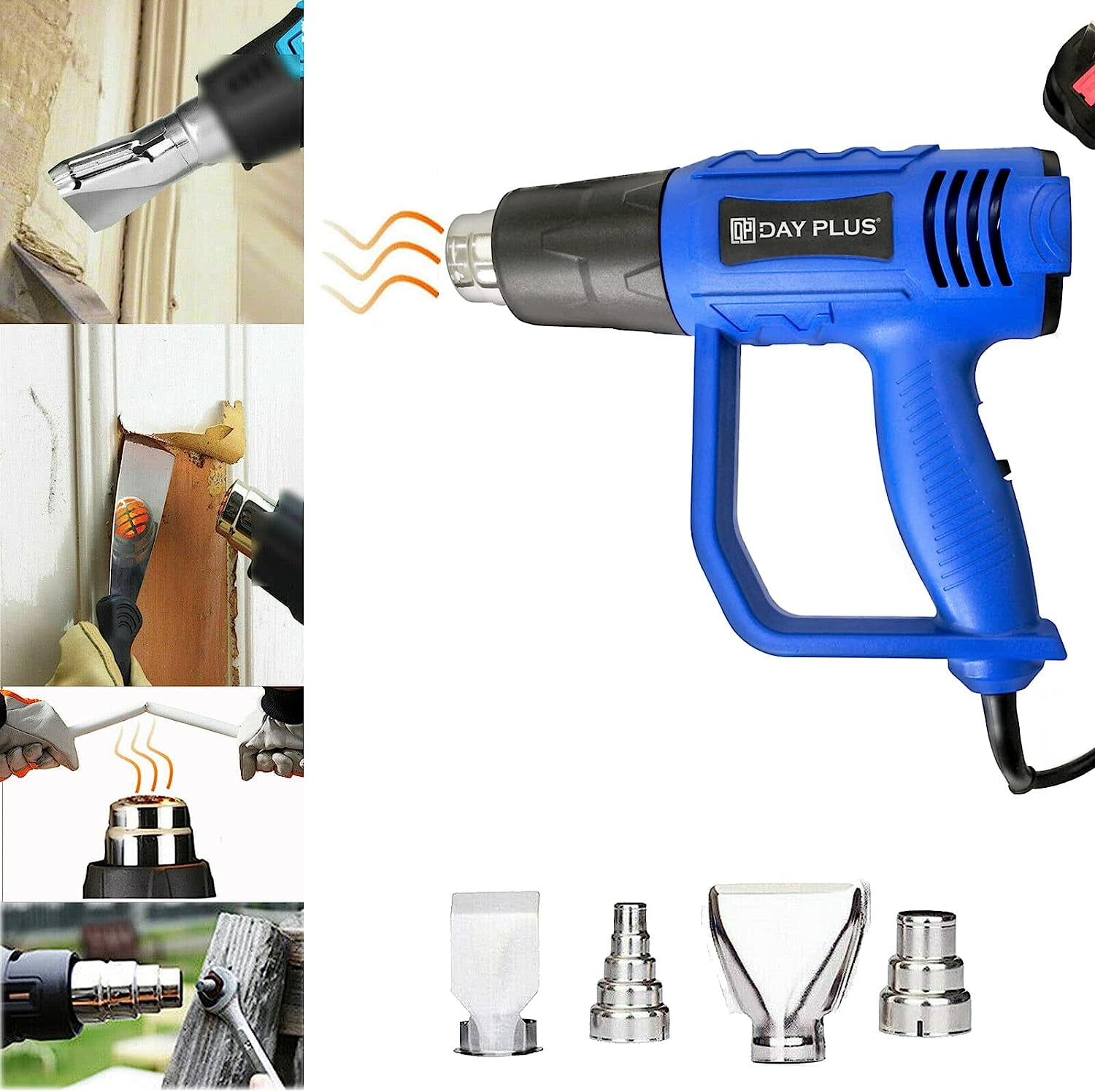 Heat Gun Hot Air Gun 2000W Hot Air Gun Kit with 4 Nozzles & 2 ...