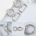 12Pcs Alloy Swivel Clasps with Spring Gate Rings Platinum 46x32x5mm diy ...