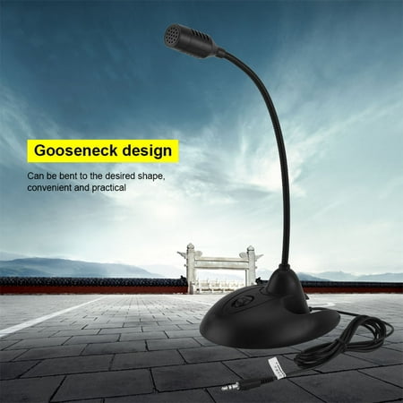 Gooseneck Microphone,Flexible Gooseneck Desktop Standing Stereo ...