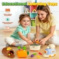 UQN Montessori Toys for Toddlers 1-3, 4-in-1 Press and Go Toy Cars ...