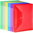 12 Pack Plastic Envelopes with Snap Closure, US Letter A4 Size Plastic ...