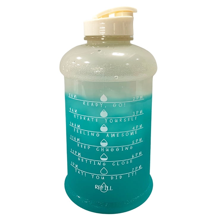 Mainstays 50 oz White Solid Print Plastic Water Bottle with Wide Mouth ...