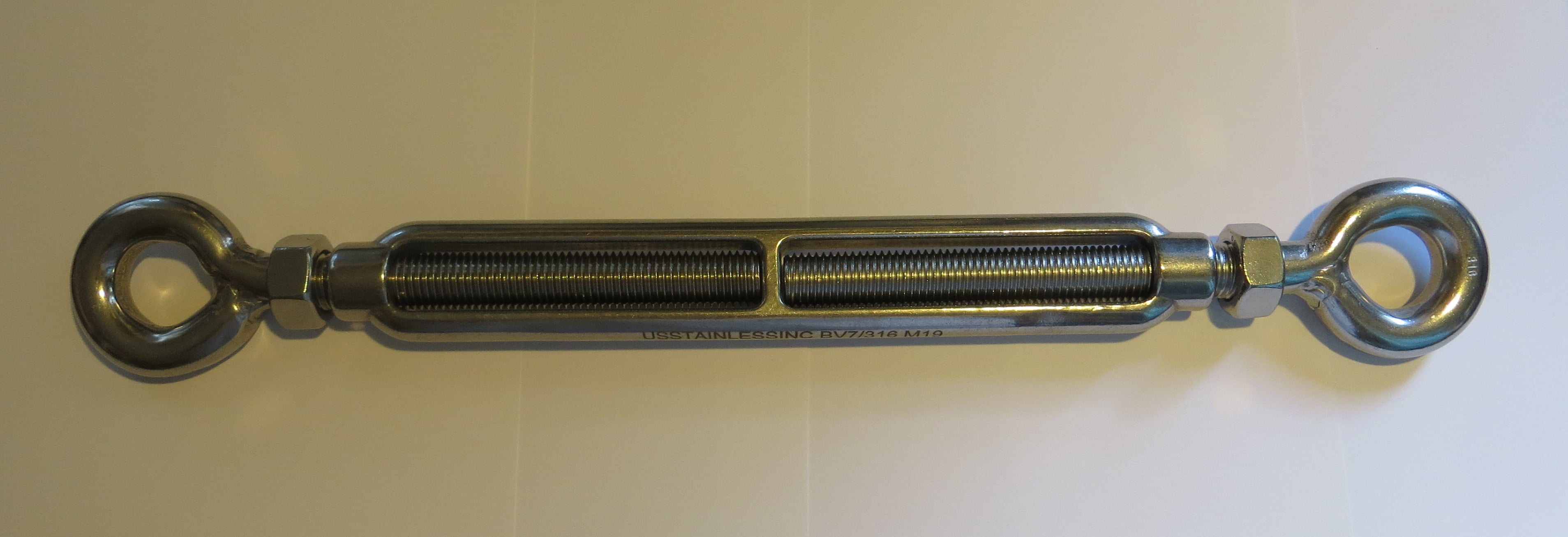 Stainless Steel (316) M19 (3/4") 19mm Turnbuckle Eye and Eye with ...