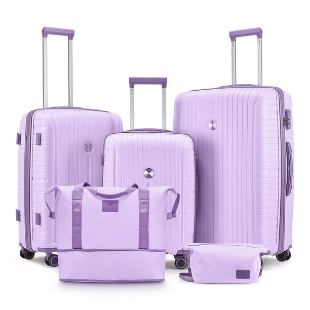 Joyway 5 Piece Luggage Sets Hardshell Lightweight Suitcase with TSA ...