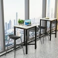 Wisfor Counter Height Bistro Table, 41 inch Square Marble Top Heavy ...