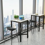 Wisfor Counter Height Bistro Table, 41 inch Square Marble Top Heavy ...
