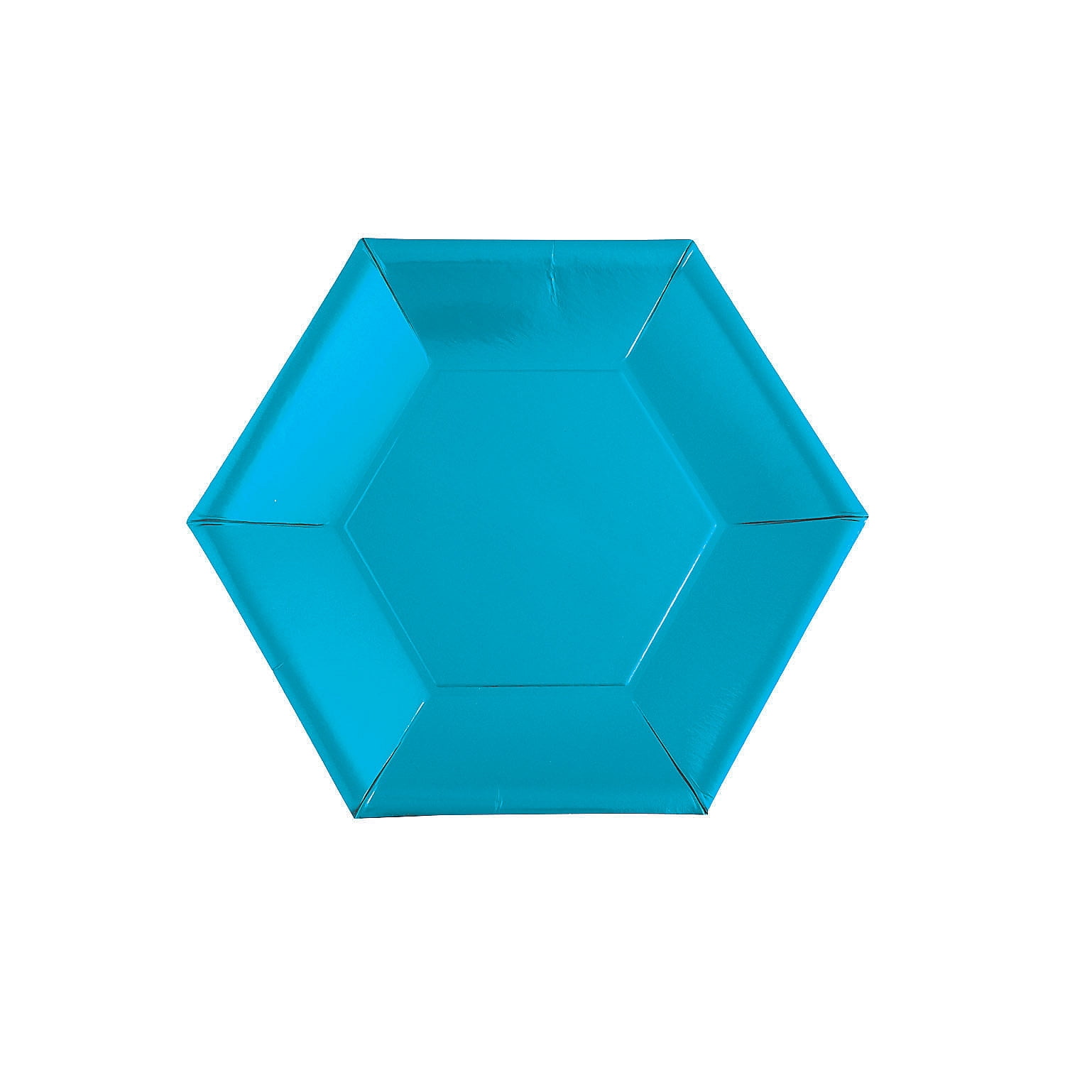 Blue Metallic Hex Dess Plate - Party Supplies - 24 Pieces - Walmart.com